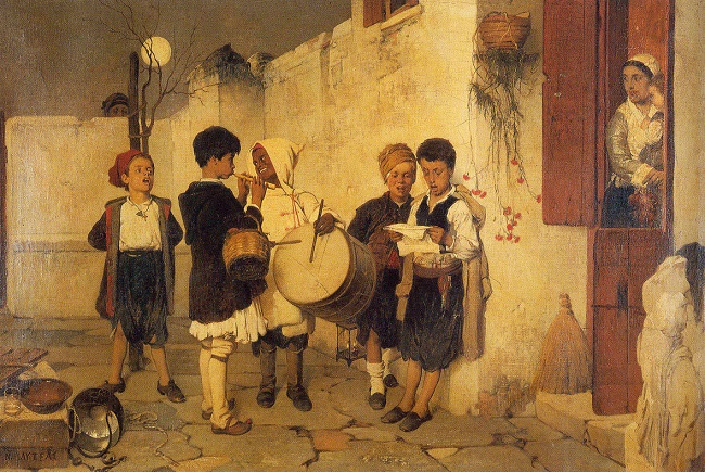 Τα κάλαντα στην ελληνική ζωγραφική | Διακόνημα