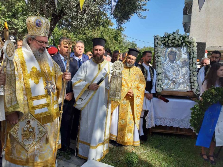 Λιτάνευση Παναγίας Εσφαγμένης και αποκαλυπτήρια προτομής Συνταγ,ατάρχη ...